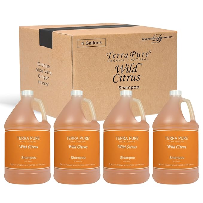 Terra Pure | Hotel Soaps and Toiletries Bulk Set | Shampoo Gallon 128 ...