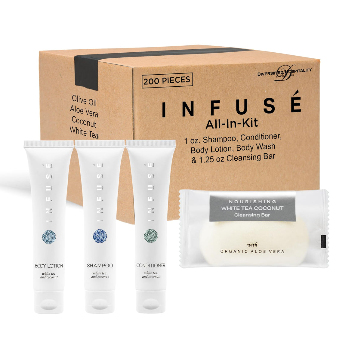 Infuse Hotel Soaps and Toiletries Bulk Set | 1-Shoppe All-In-Kit Ameni ...