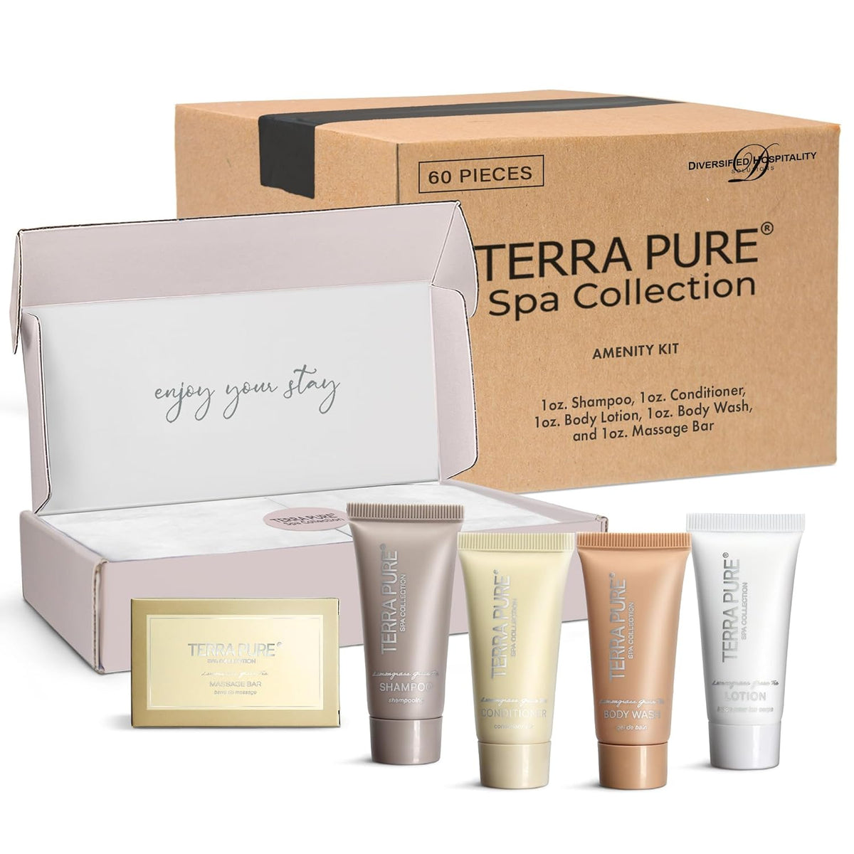 Terra Pure Spa Collection Amenity Kit | Hotel Toiletries | Bulk Set 1o ...