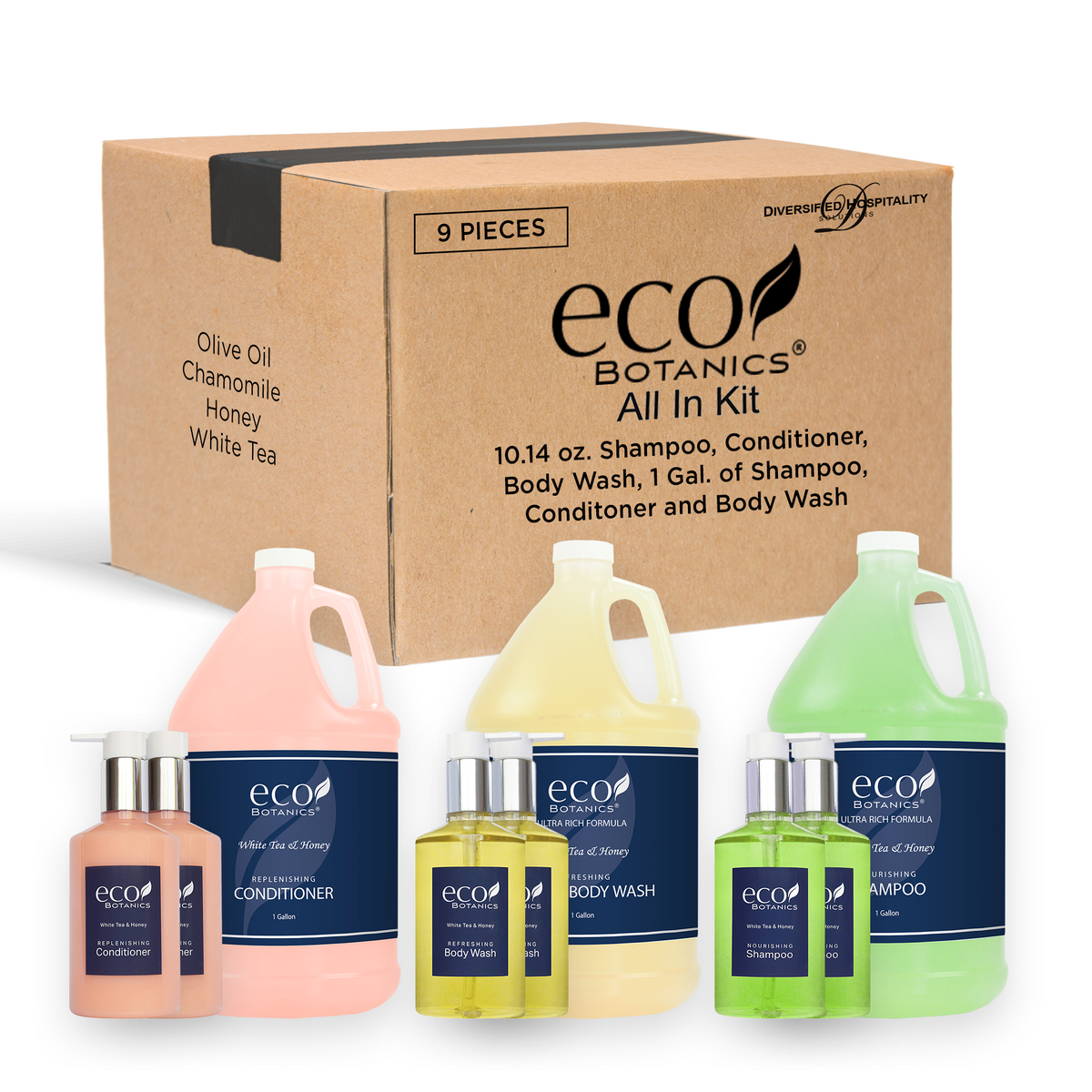 Eco Botanics Gallon & Dispenser Set | 1-Shoppe All-In-Kit | Shampoo Co ...