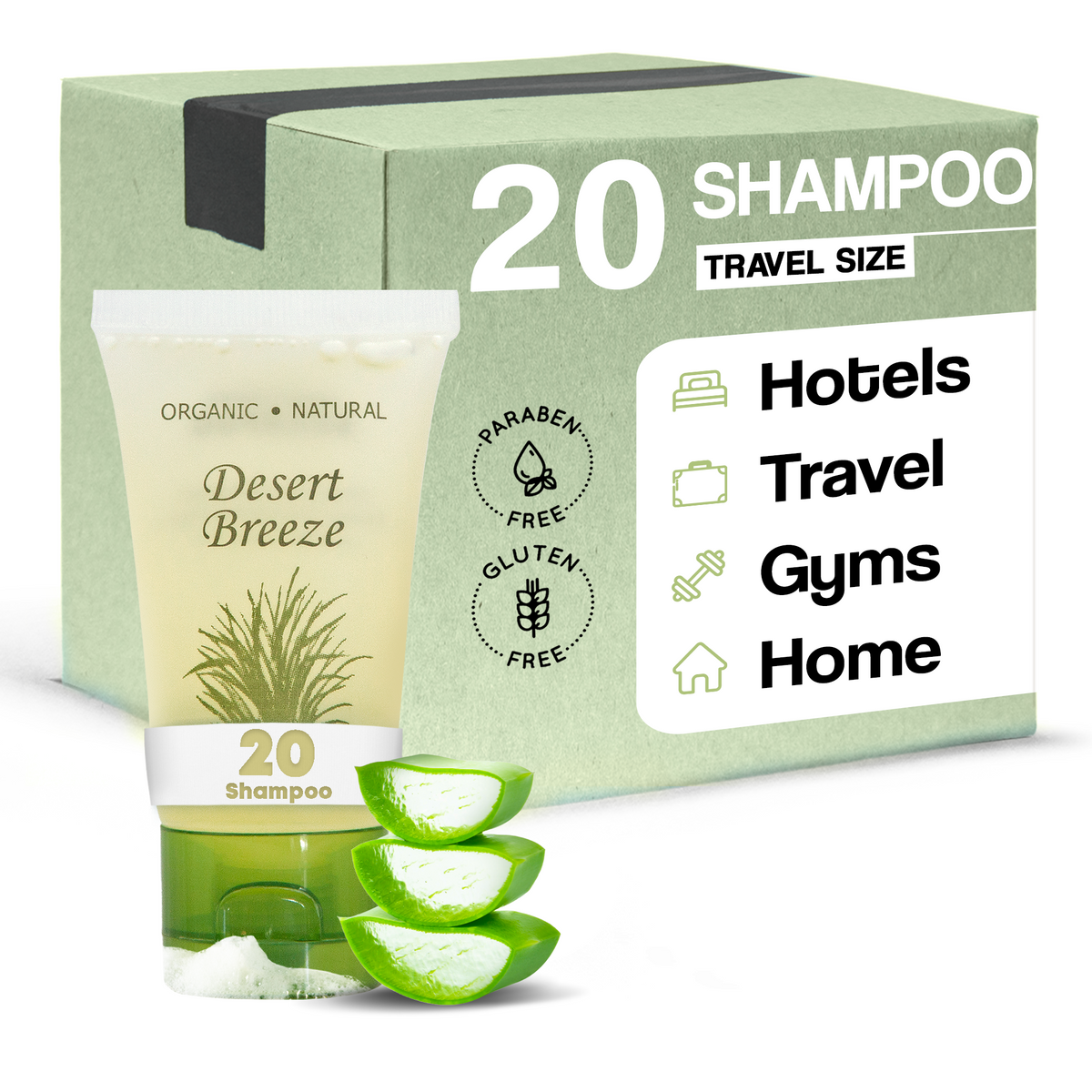 Travel Size Hotel Shampoo 20 Count 1 oz Bottles Guest Amenities for Va ...
