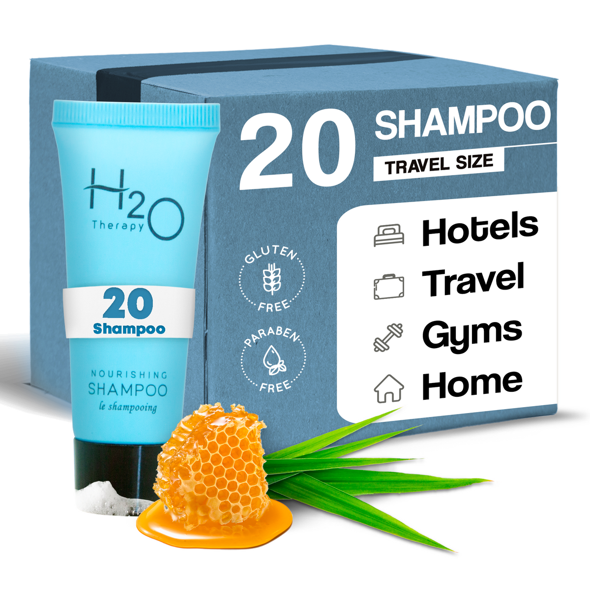 H2O Therapy Shampoo, Travel Size Hotel Hospitality, 0.85 oz (Case of 2 ...
