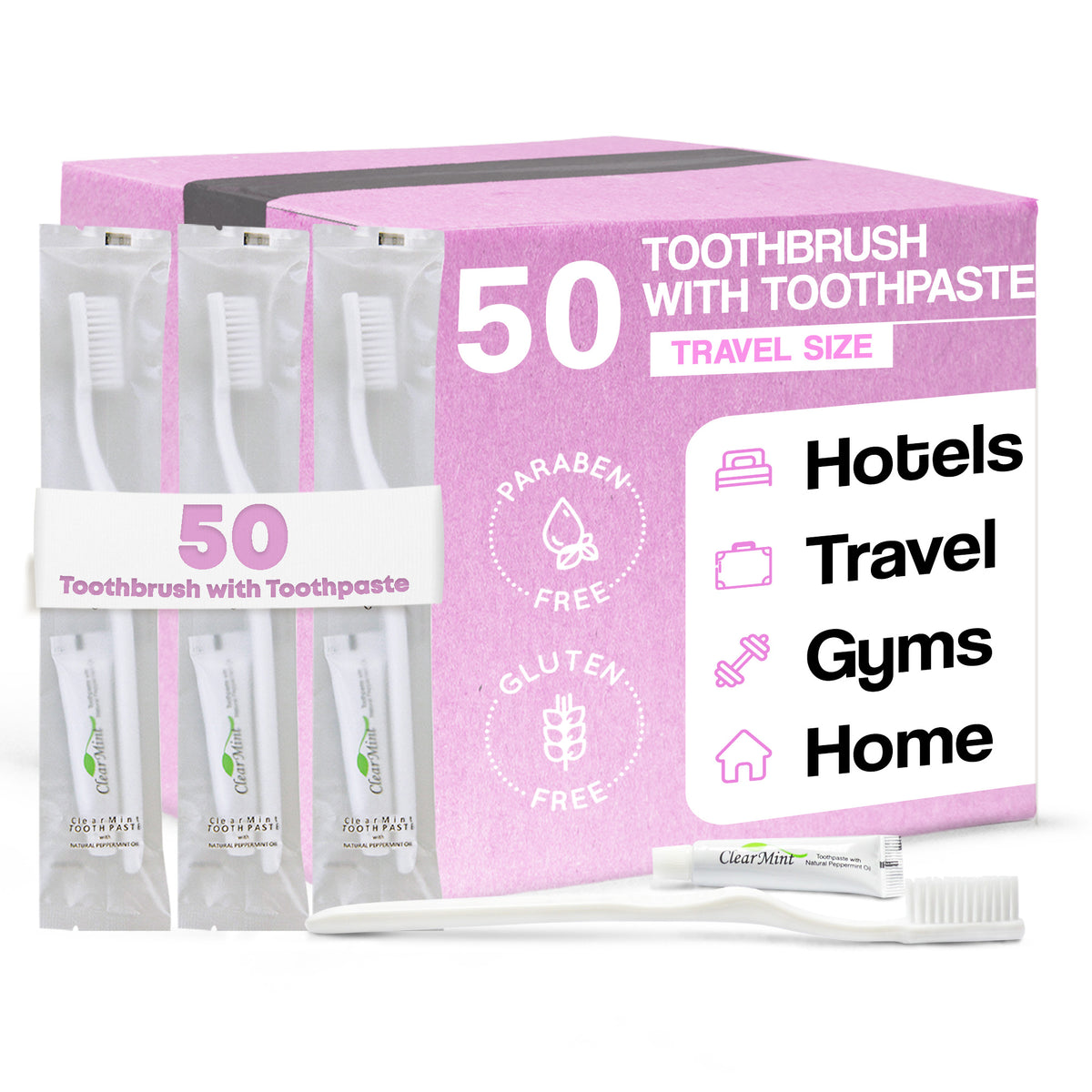 Bulk Disposable Hotel Toothbrush with Toothpaste Dental Kit | Hotels a ...