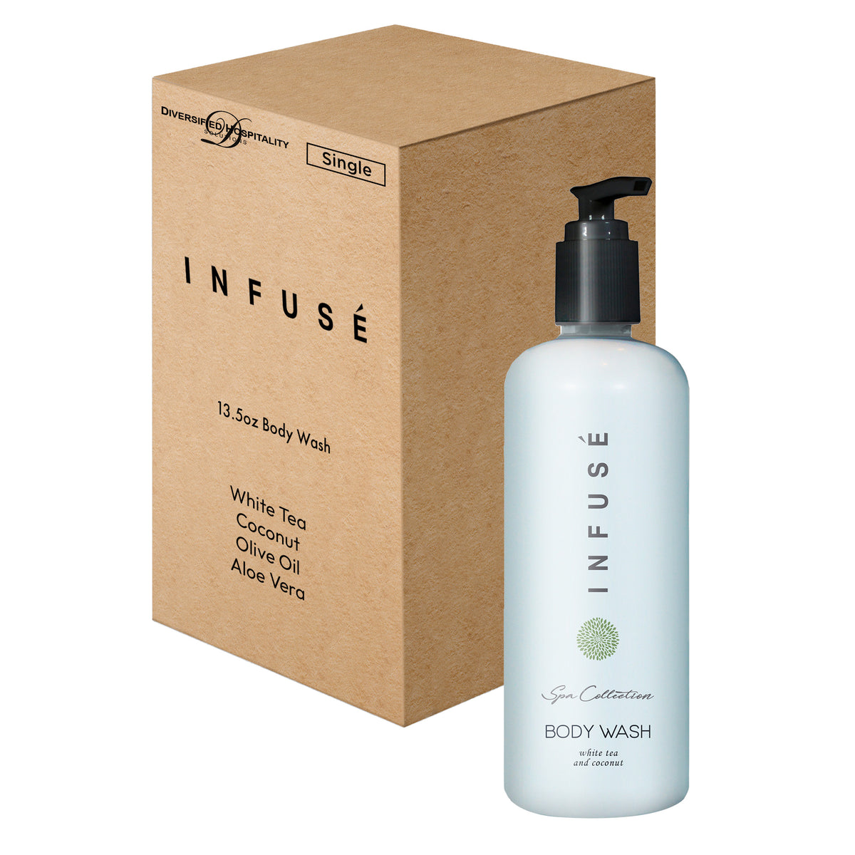 Infusé White Tea and Coconut Body Wash Acquavera Bracket 400 ml SINGLE ...