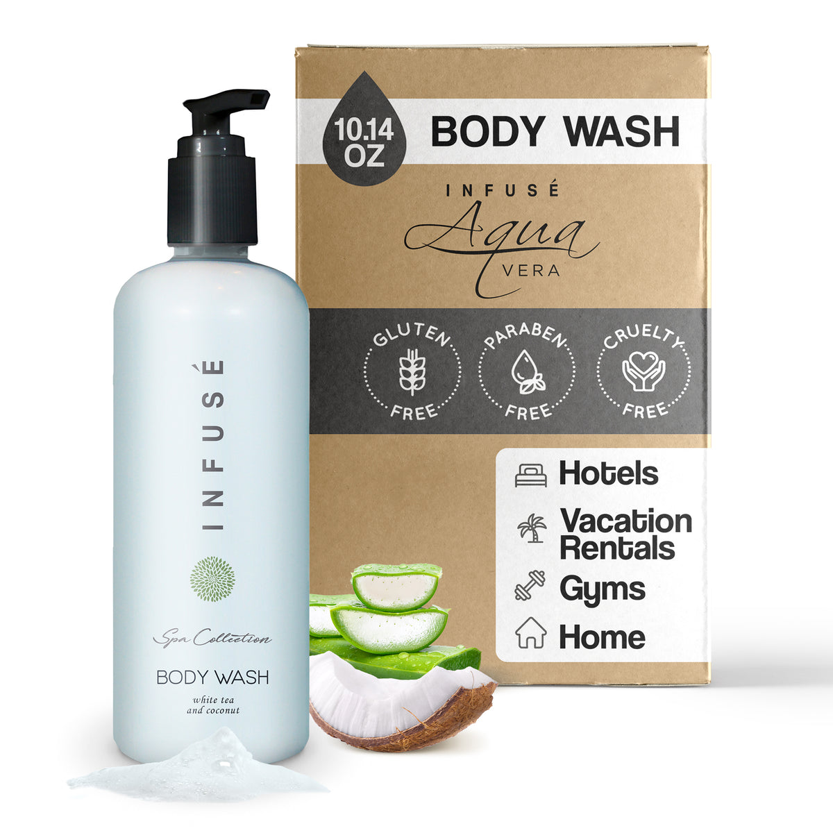 Infusé White Tea and Coconut Body Wash Acquavera Bracket 400 ml SINGLE ...