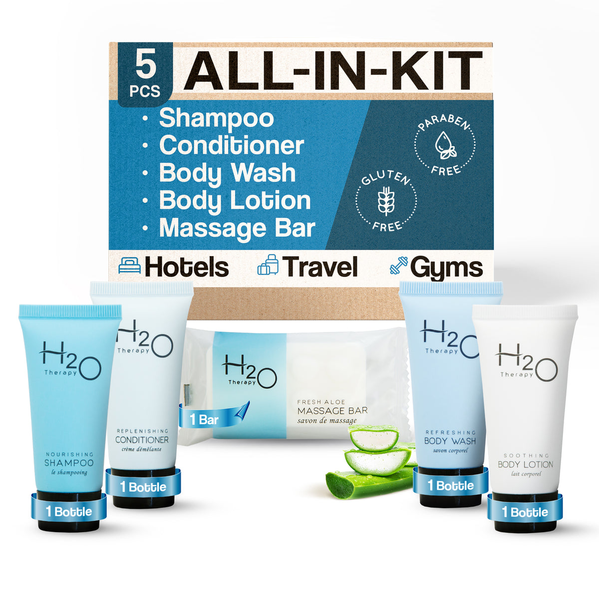 H2O | 1-Shoppe All-in-Kit | Sample Set (5 pcs) — Diversified Hospitality